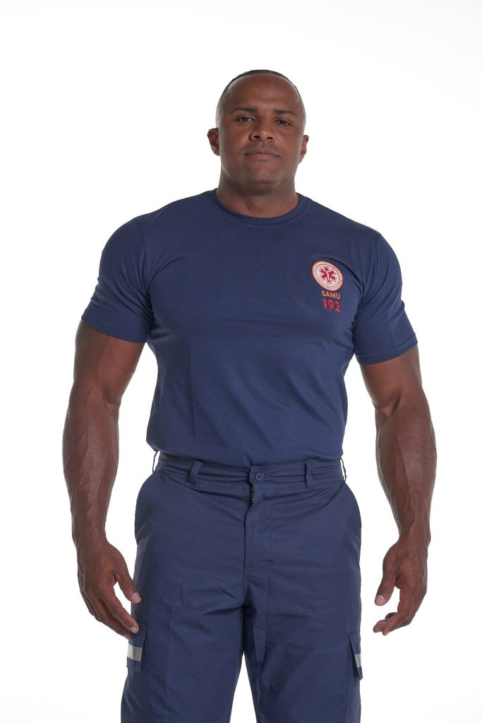 Camiseta SAMU - Azul | Couro Art Brasil